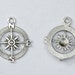 COMPASS ROSE Charms for Pendants, Bangles QTY 10. Antiqued Silver ...