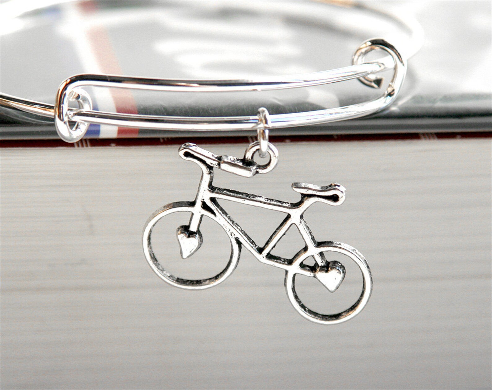 2 BICYCLE Charms With Hearts Bike Charms QTY 2. Antiqued - Etsy