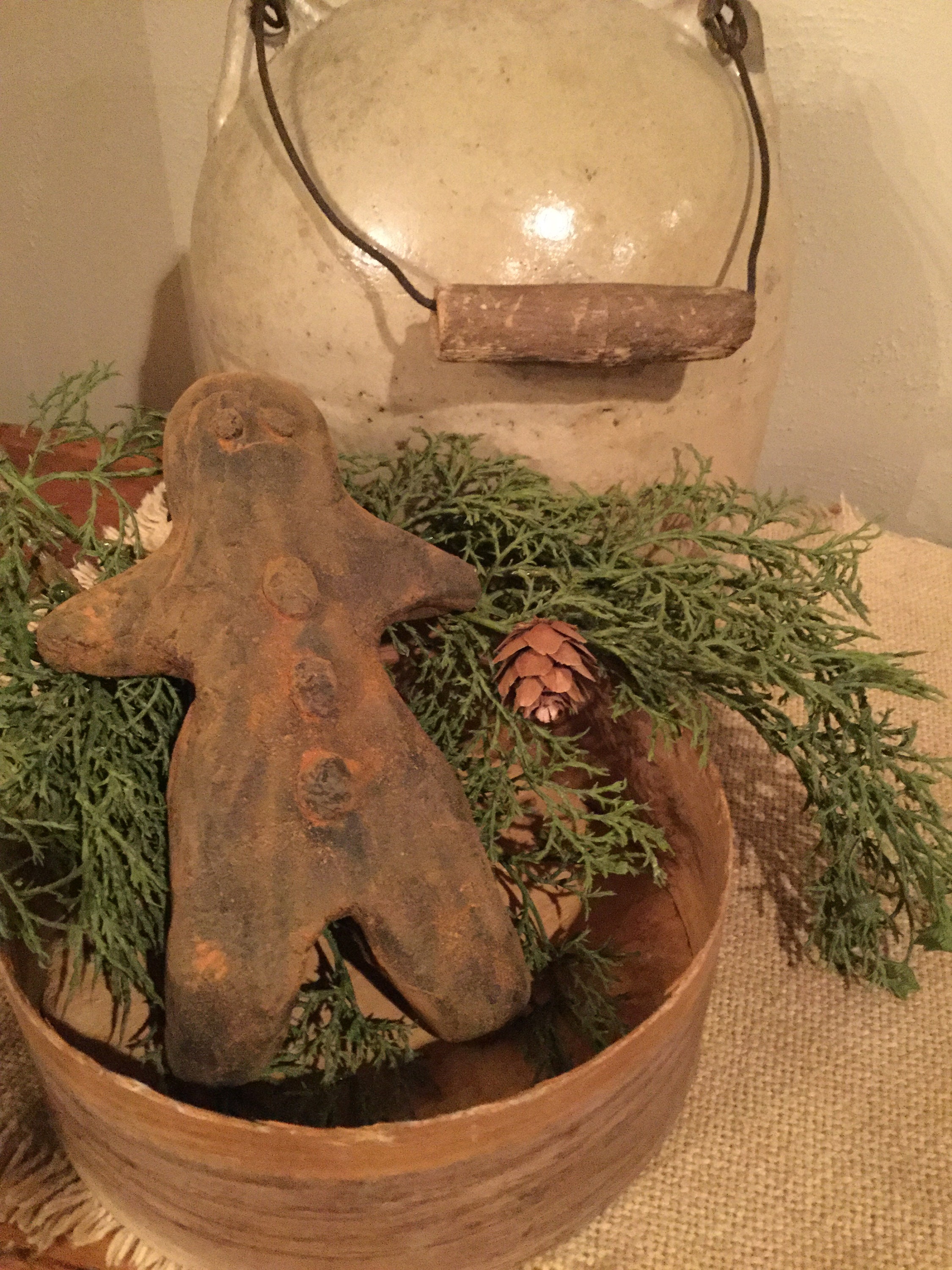 Blackened Beeswax Grubby Gingerbread Man #445 ~primitive~christmas ...
