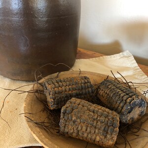 Blackened Beeswax Corn Cob Chunks #338 ~fall~bowl Filler~pantry ...