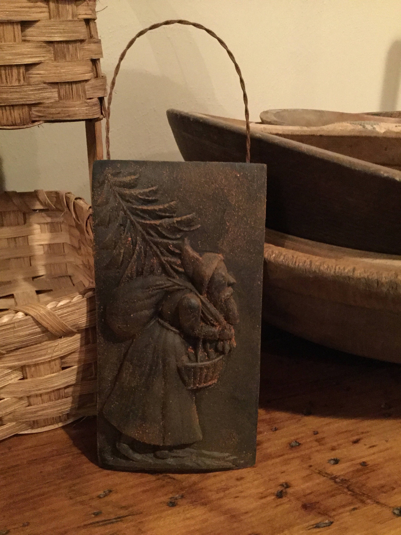 Walking Santa Blackened Beeswax Springerle Orniegerman 432 - Etsy