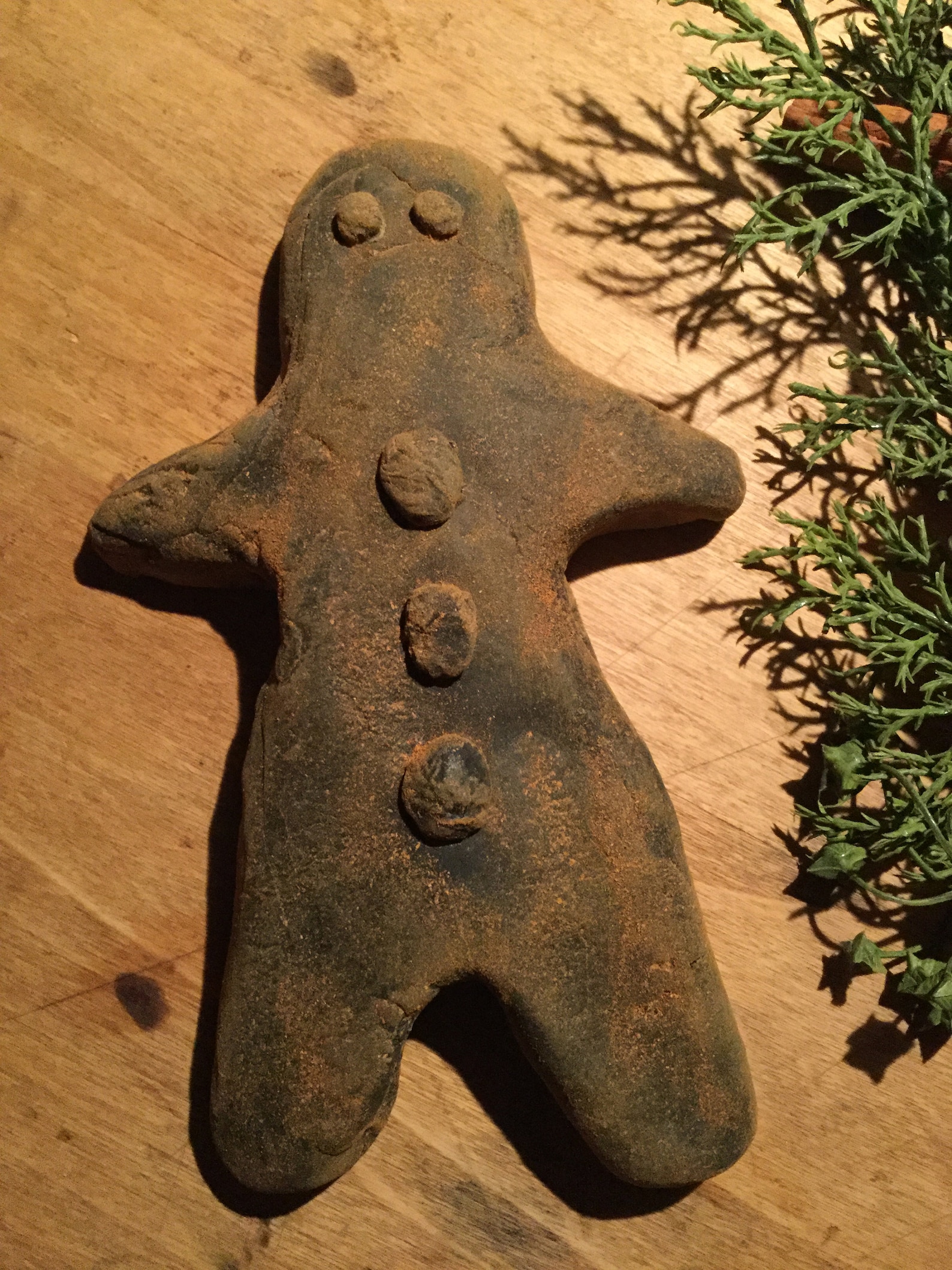 Blackened Beeswax Grubby Gingerbread Man 445 | Etsy