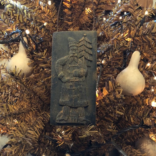 Blackened Beeswax Santa German Springerle Ornament 444 - Etsy
