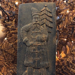 Blackened Beeswax Santa German Springerle Ornament #444 ~christmas ...