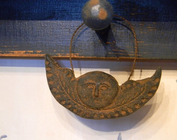 Primitive Moon Angel Blackened Beeswax Ornament #510 - Etsy
