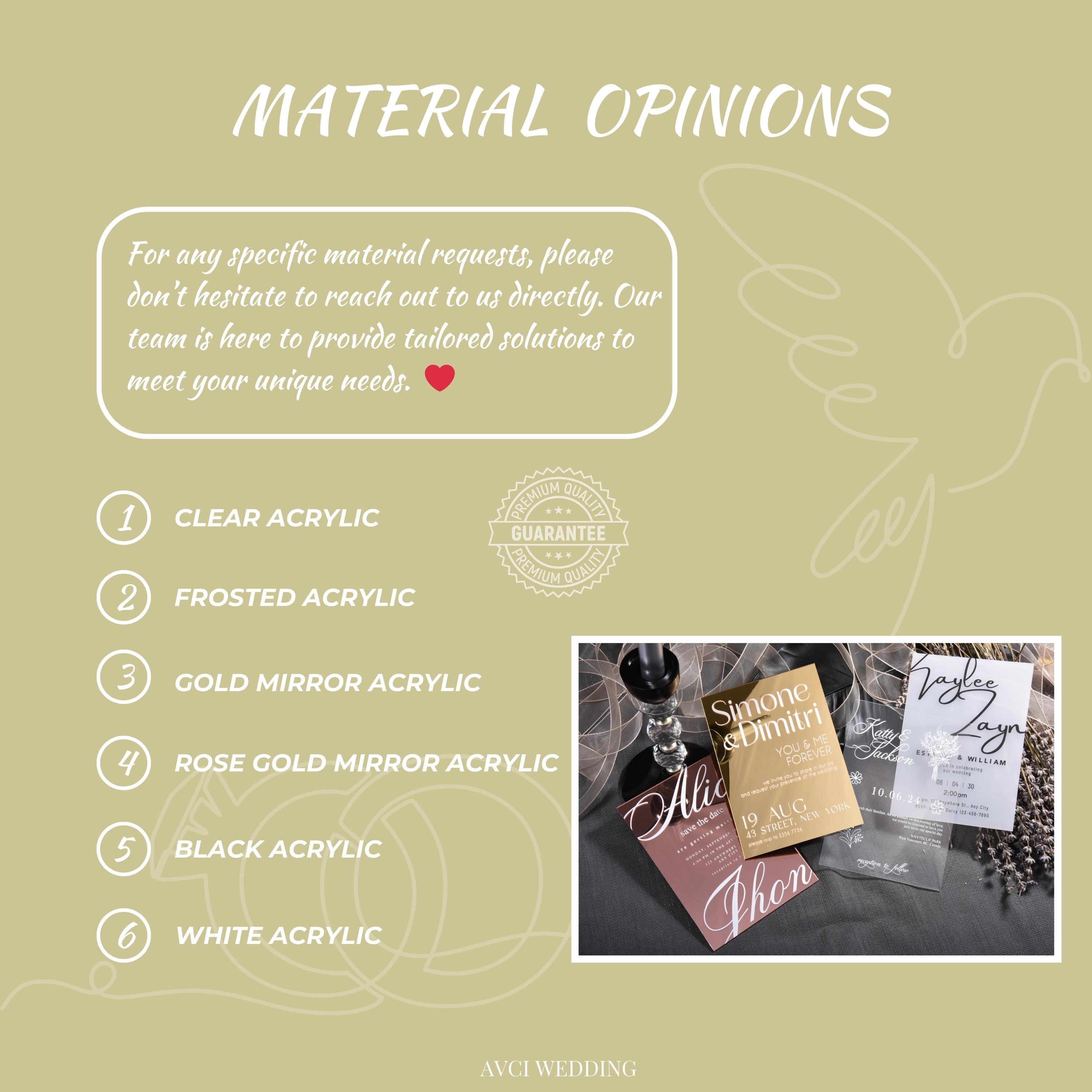 Clear Acrylic Wedding Invitations, Acrylic Invitations, Wedding Invitations Acrylic, Acrylic ...