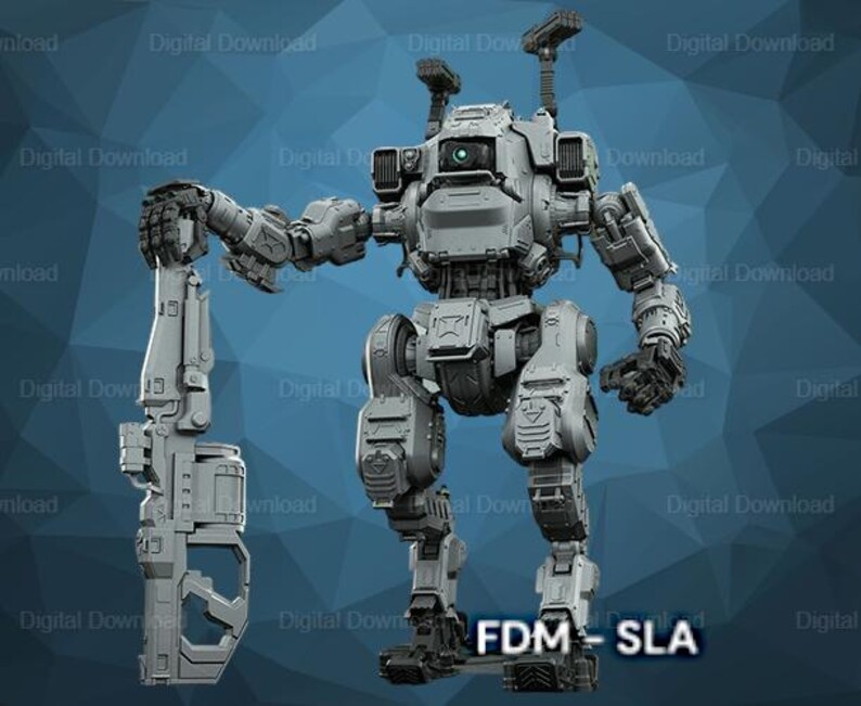 Titanfall BT-7274 STL, BT-7274 3D Model Print Files, BT7274 Miniature1 ...