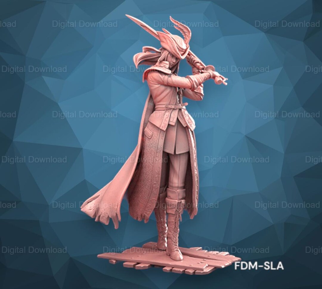 Bloodborne STL, Lady Maria STL, Lady Maria 3D Model Print Files, Lady ...