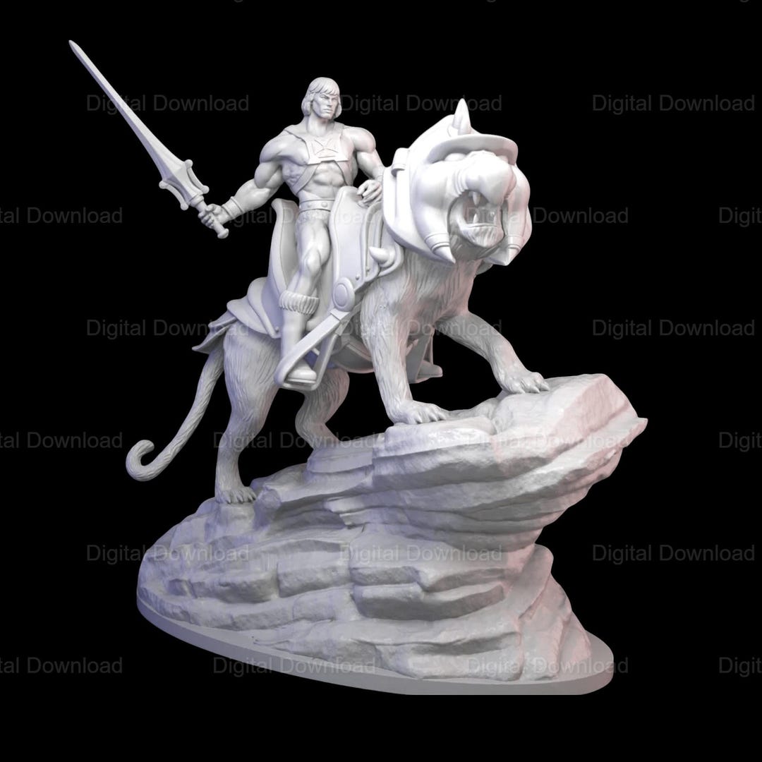 He Man STL, He Man 3D Model Print Files, He Man Figure - Etsy UK