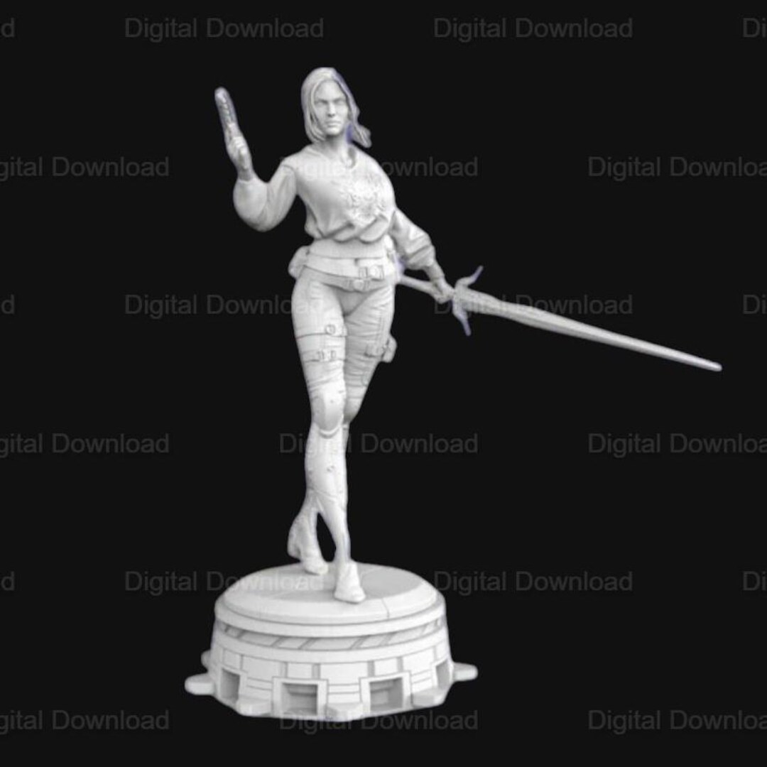 Cyberpunk 2077 Ciri STL, Ciri 3D Model, Ciri Figure - Etsy