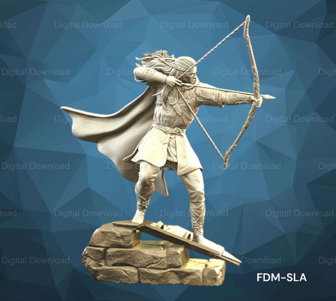Lord of the Rings STL, Legolas STL, Legolas 3D Model Print Files ...