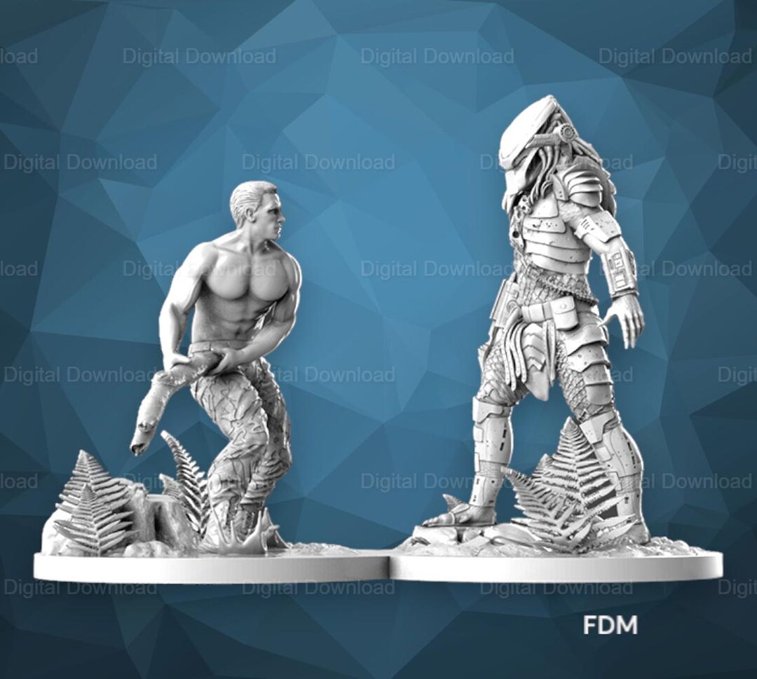Dutch Vs Predator STL, Dutch Vs Predator 3D Model Print Files, Dutch Vs ...
