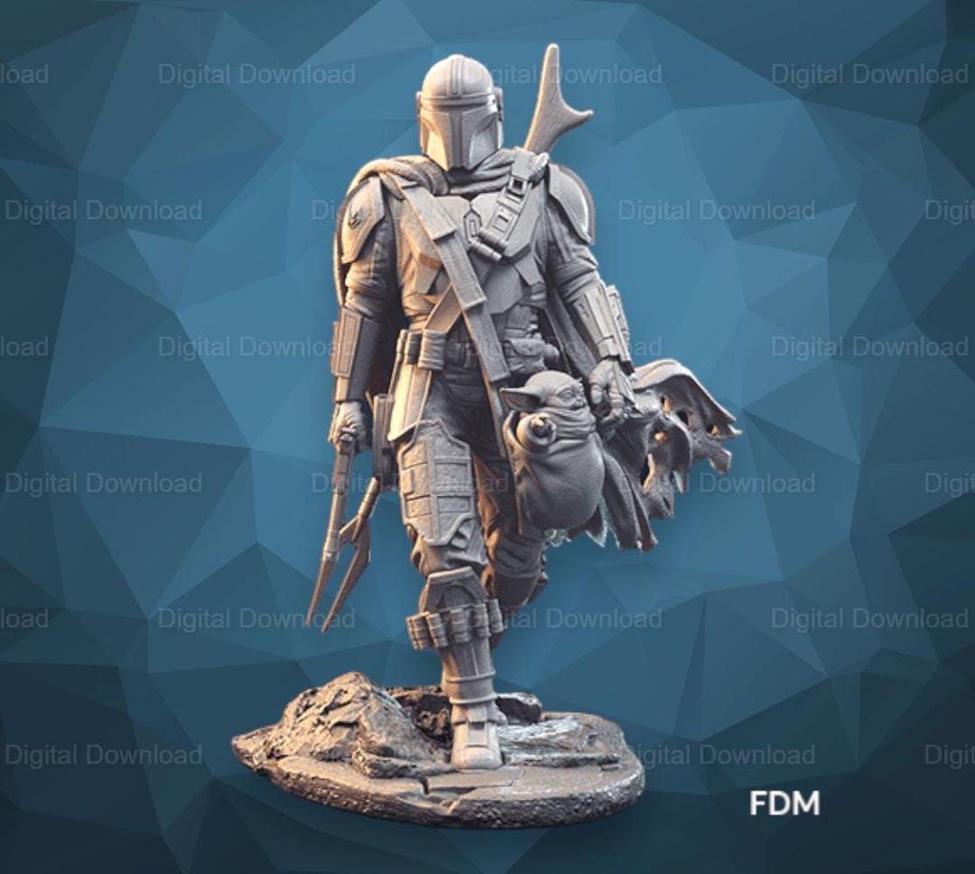 Mando STL, Mandalorian STL, Mandalorian 3D Model Print Files ...