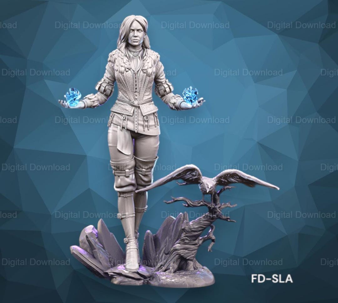 The Withcer STL, Yennefer STL, Yennefer 3D Model Print Files, Yennefer ...