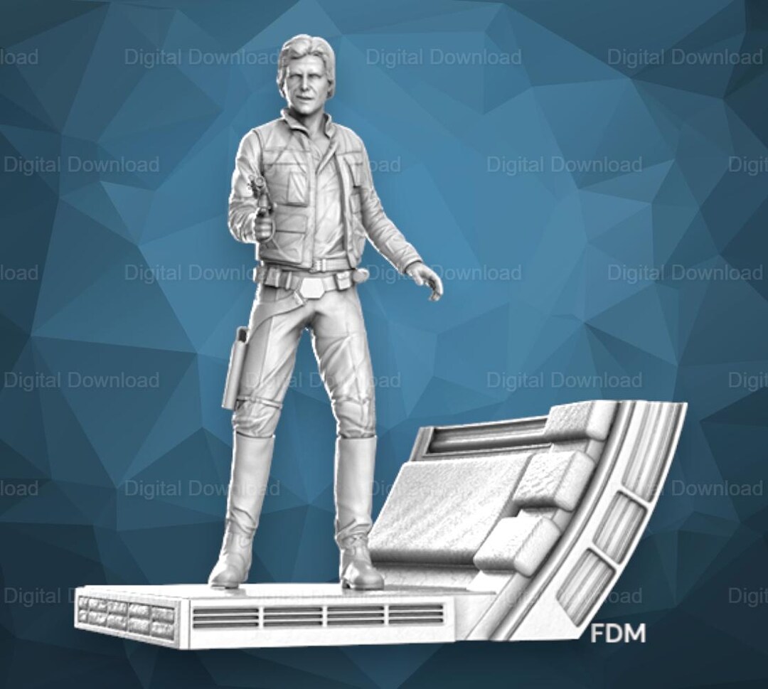 Han Solo STL, Han Solo 3D Model Print Files, Han Solo Miniature1 - Etsy