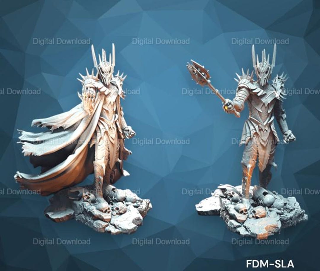 Lord of the Rings STL, Sauron STL, Sauron 3D Model Print Files, Sauron ...