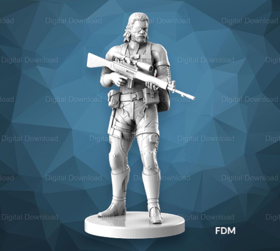 Metal Gear STL, Big Boss STL, Big Boss 3D Model Print Files, Big Boss ...