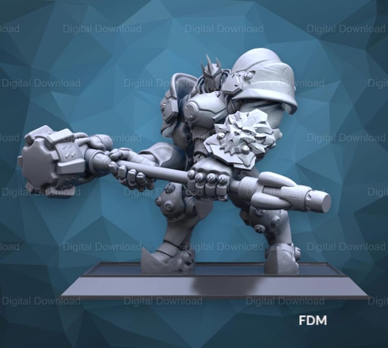 Overwatch STL, Reinhardt STL, Reinhardt 3D Model Print Files, Reinhardt ...