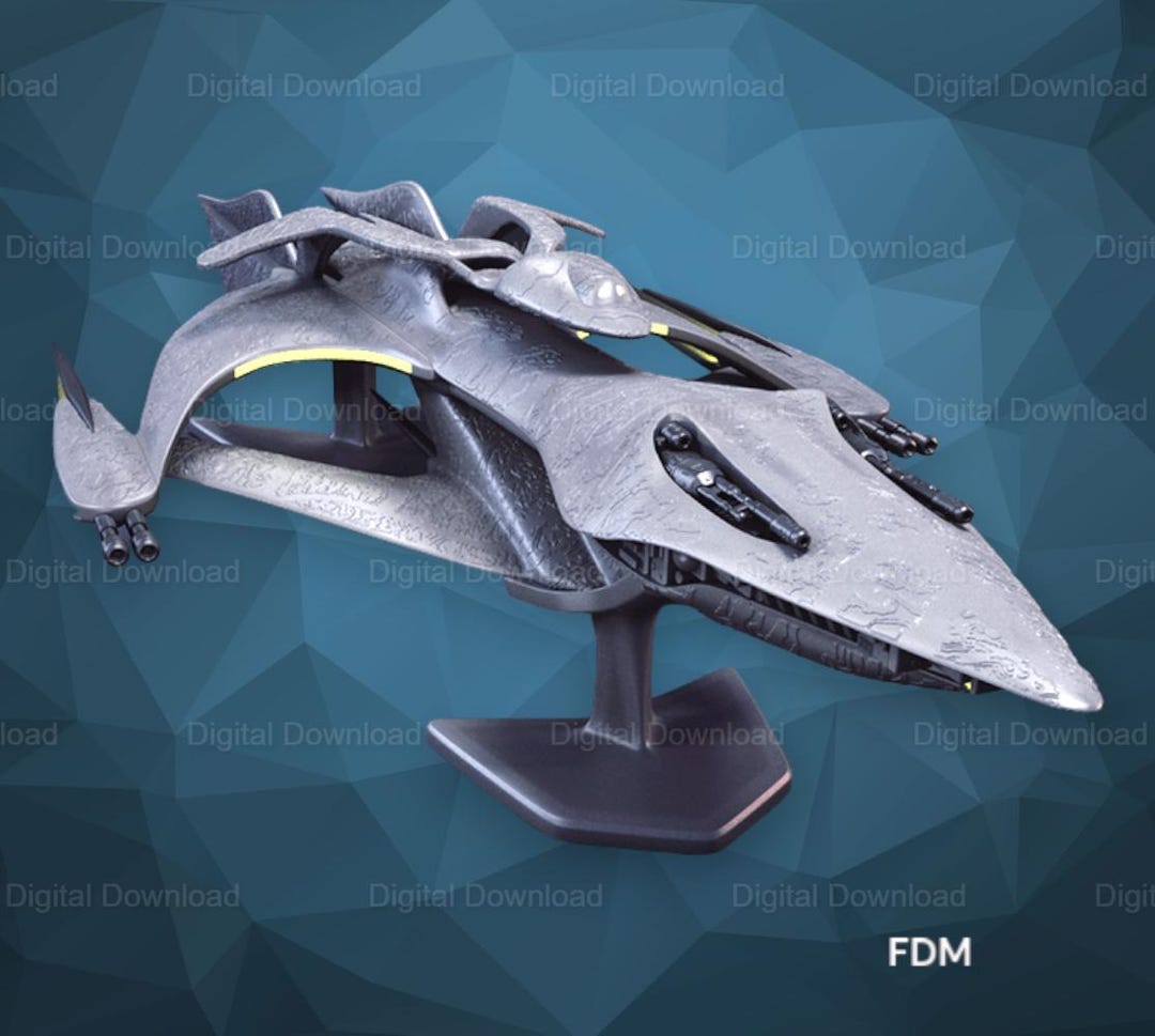 Babylon 5 STL, White Star STL, White Star 3D Model Print Files, White ...