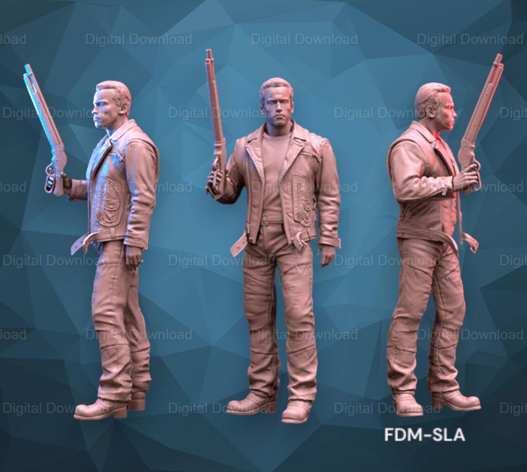 Terminator T-800 STL, Terminator T-800 3D Model Print Files, Terminator ...