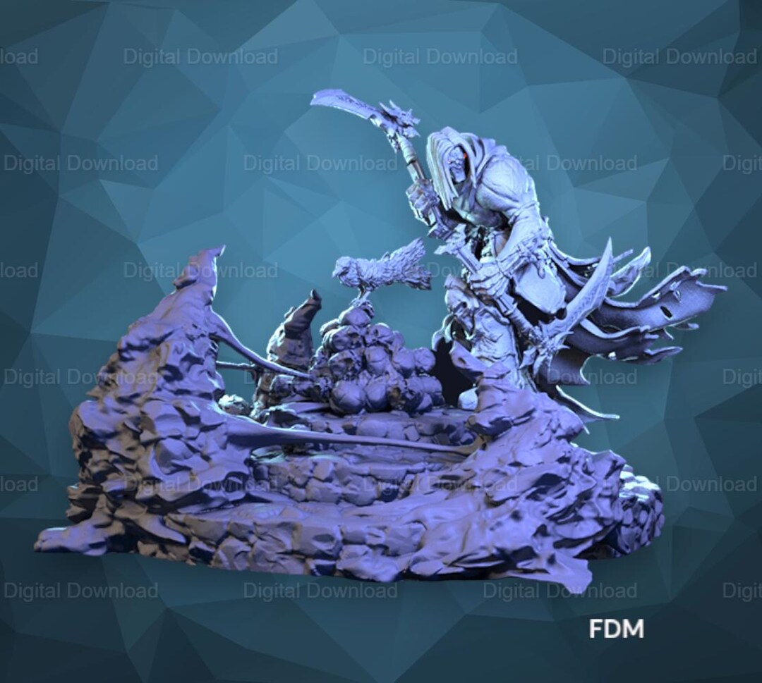Darksiders STL, Death STL, Death 3D Model Print Files, Death Miniature1 ...