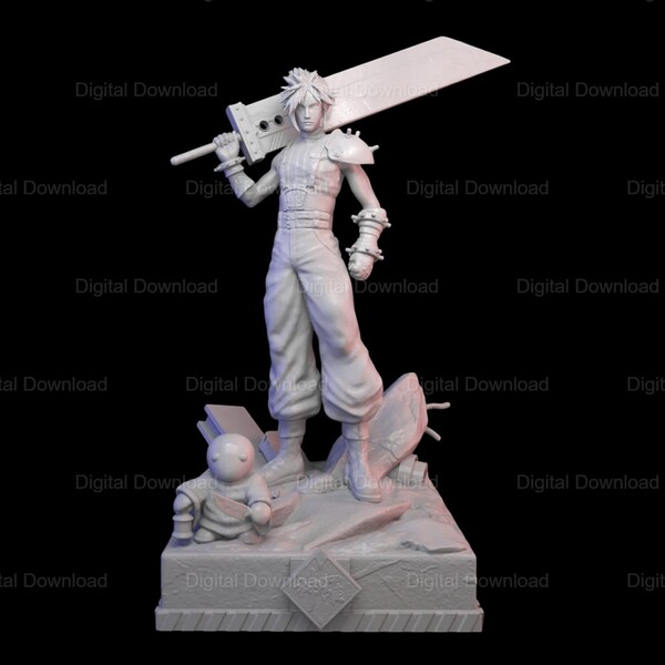 Cloud Strife Stl File - Etsy