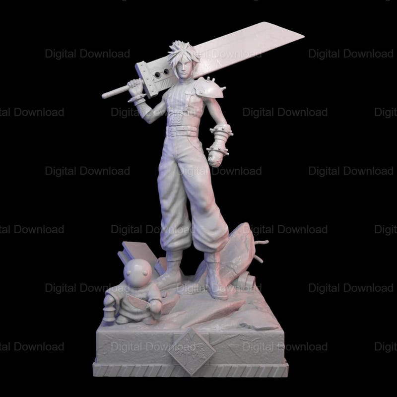 Cloud Strife Stl File - Etsy