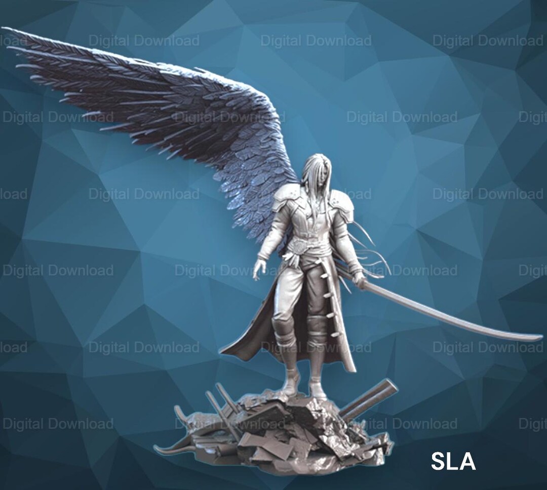 Final Fantasy STL, Sephiroth STL, Sephiroth 3D Model Print Files ...