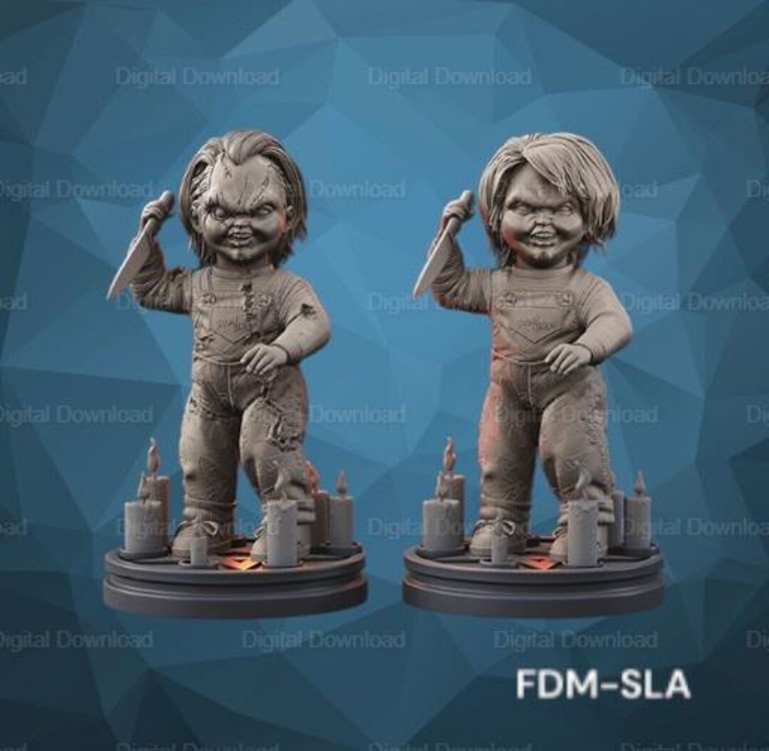 Chucky Doll STL, Chucky 3D Model Print Files, Chucky Miniature1 - Etsy ...