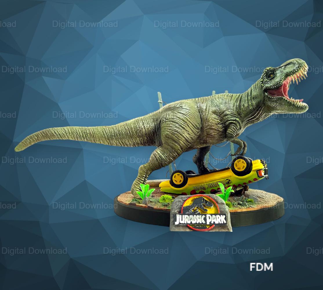 Jurassic Park STL, 25th Anniversary Diorama STL, 25th Anniversary 3D ...