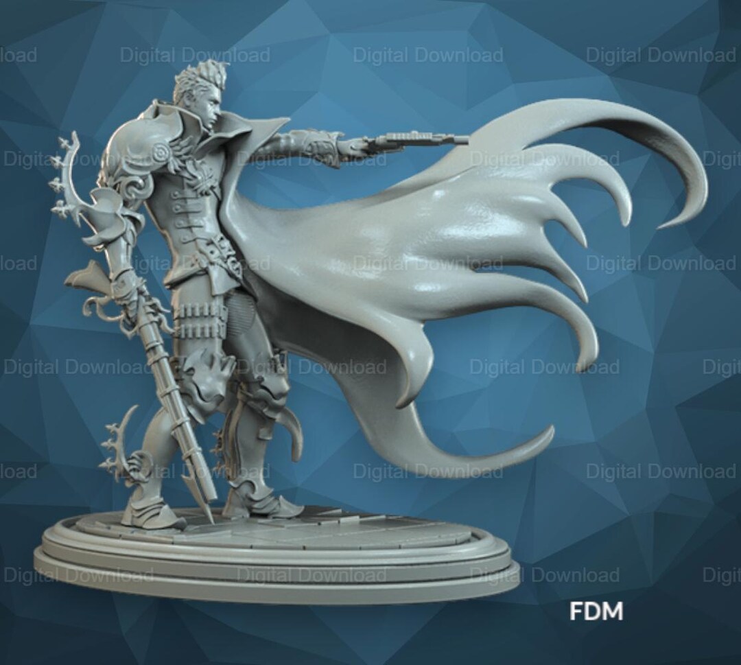 Devil May Cry STL, Devil Hunter 3D Model Print Files, Devil Hunter ...