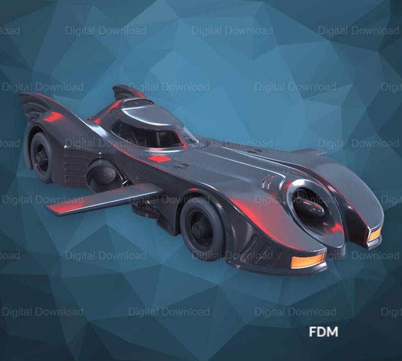 Batmobile 1989 STL, Batmobile 3D Model Print Files, Batmobile ...