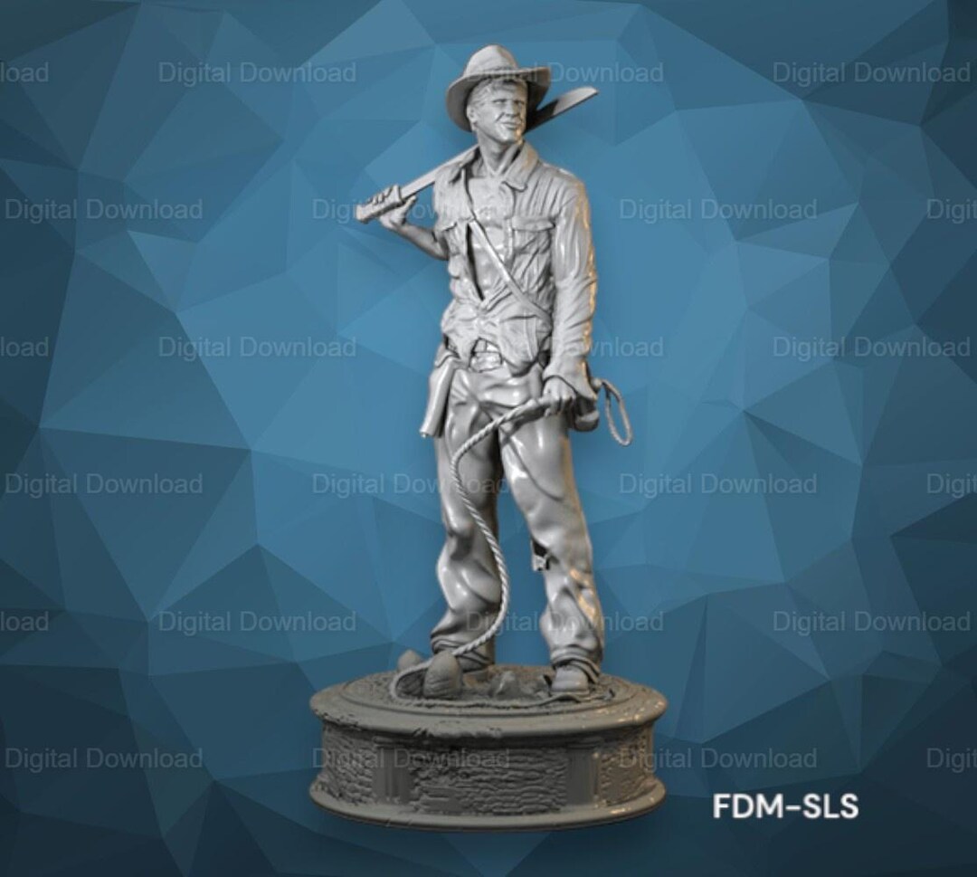 Indiana Jones STL, Indiana Jones 3D Model Print Files, Indiana Jones ...