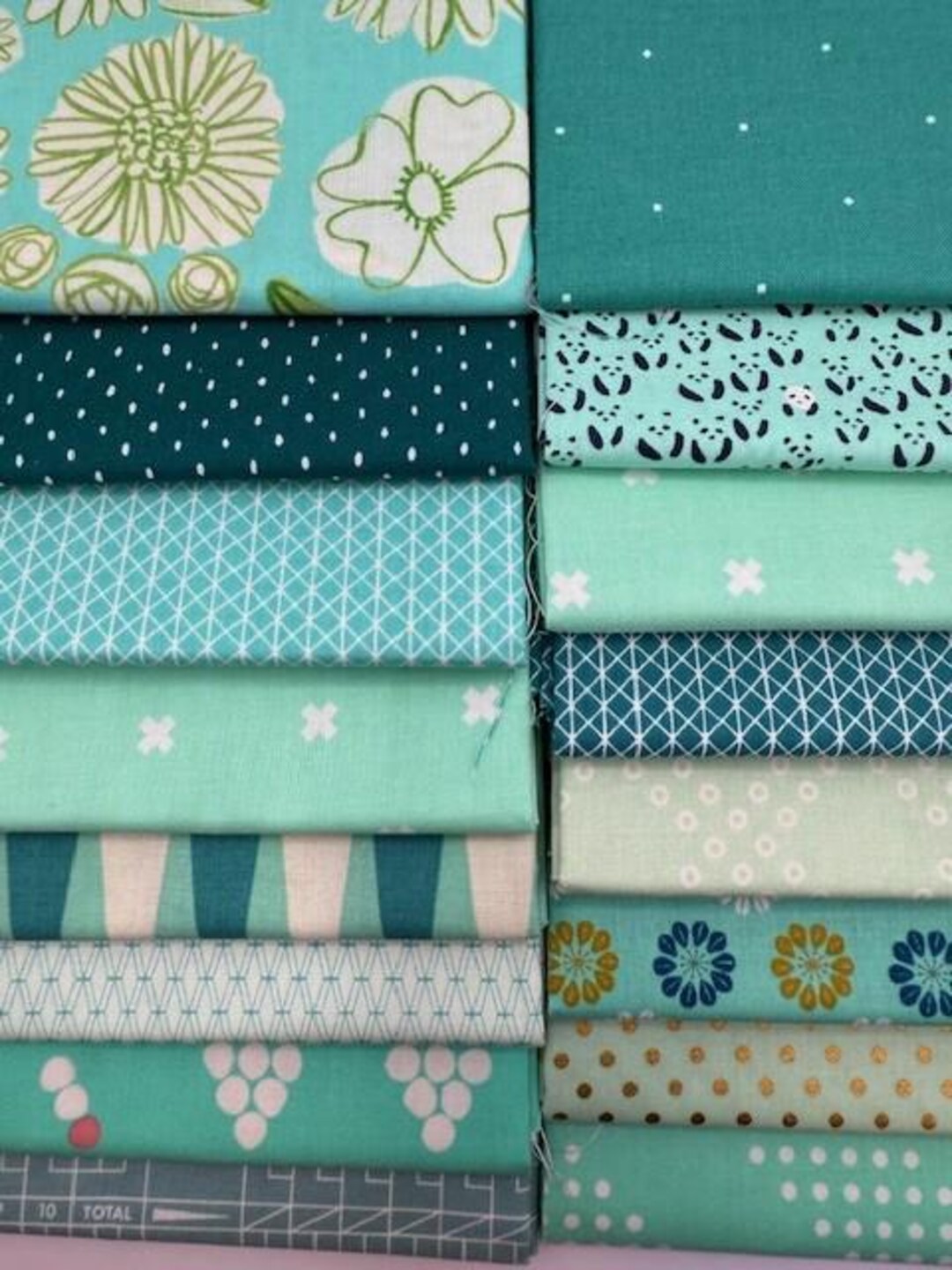 Early Cotton and Steel Prints From Ruby Star Designers - 16 Aqua B Fat ...