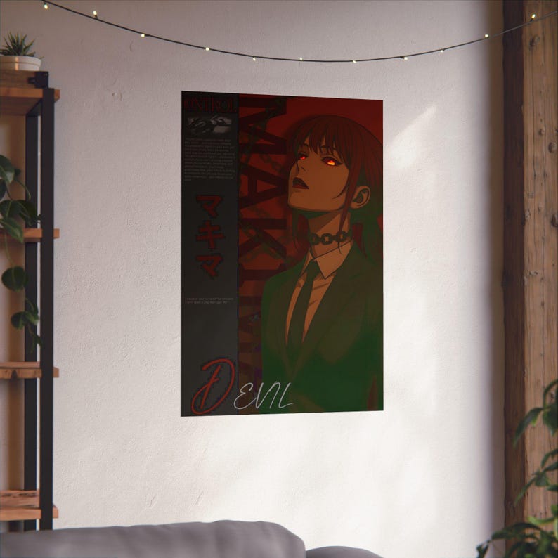 Chainsaw Man Makima Magazine Poster, Anime Wall Art, Manga Decor ...