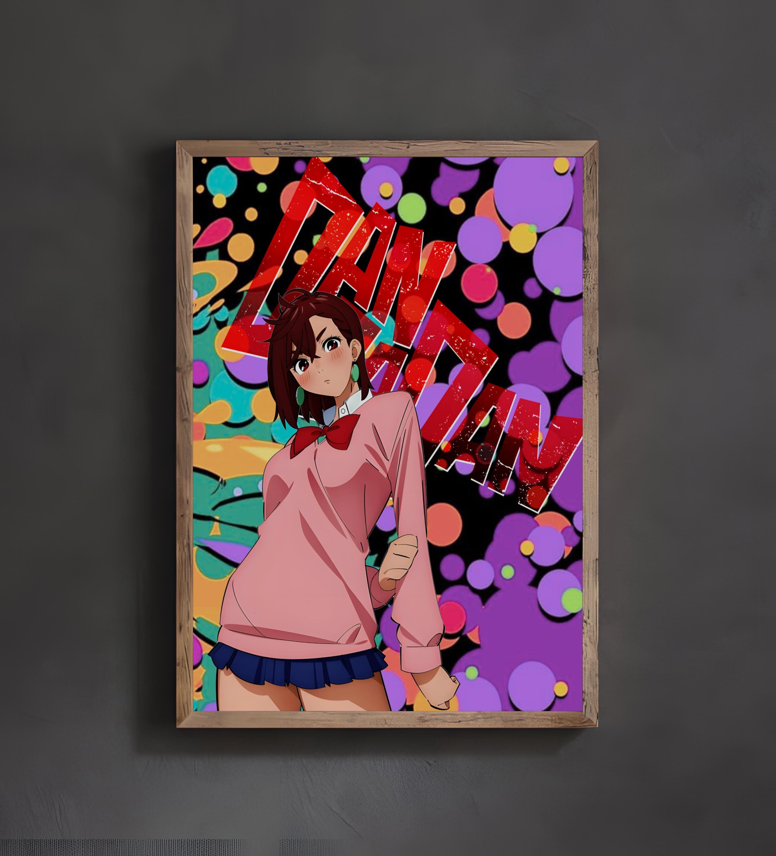 Dandadan Anime Poster Momo Ayase Fan Art Colorful Digital Wall Art ...