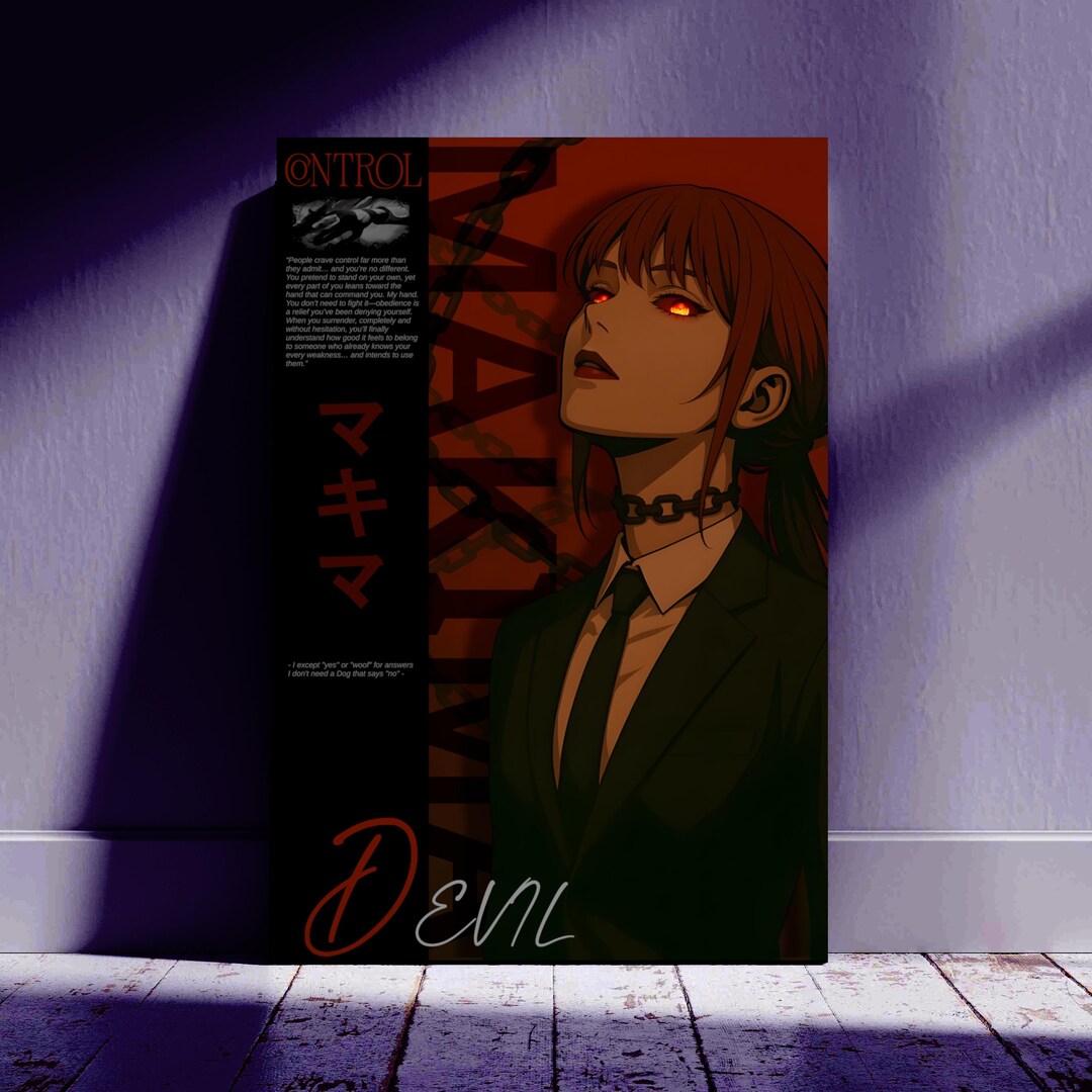 Chainsaw Man Makima Magazine Poster, Anime Wall Art, Manga Decor ...
