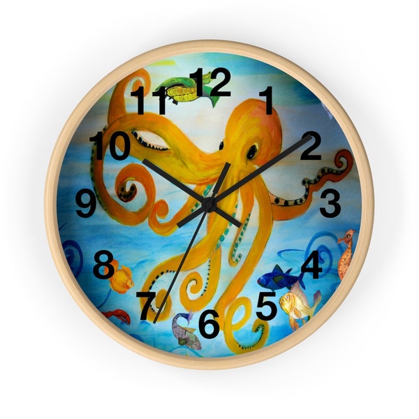 Octopus Wall Clock - Etsy