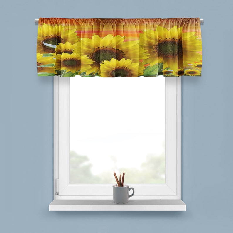 Sunflowers Garden Home Window Valance From My Art. Sunflowers - Etsy