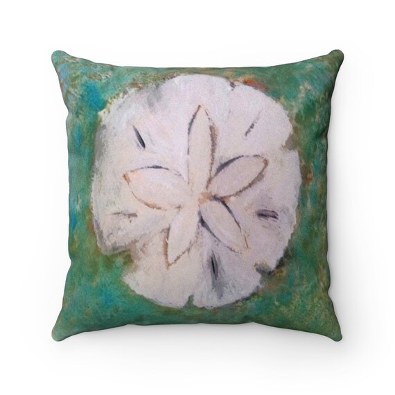 Sand Dollar Design Sea Life Coastal Beach Faux Suede Square - Etsy