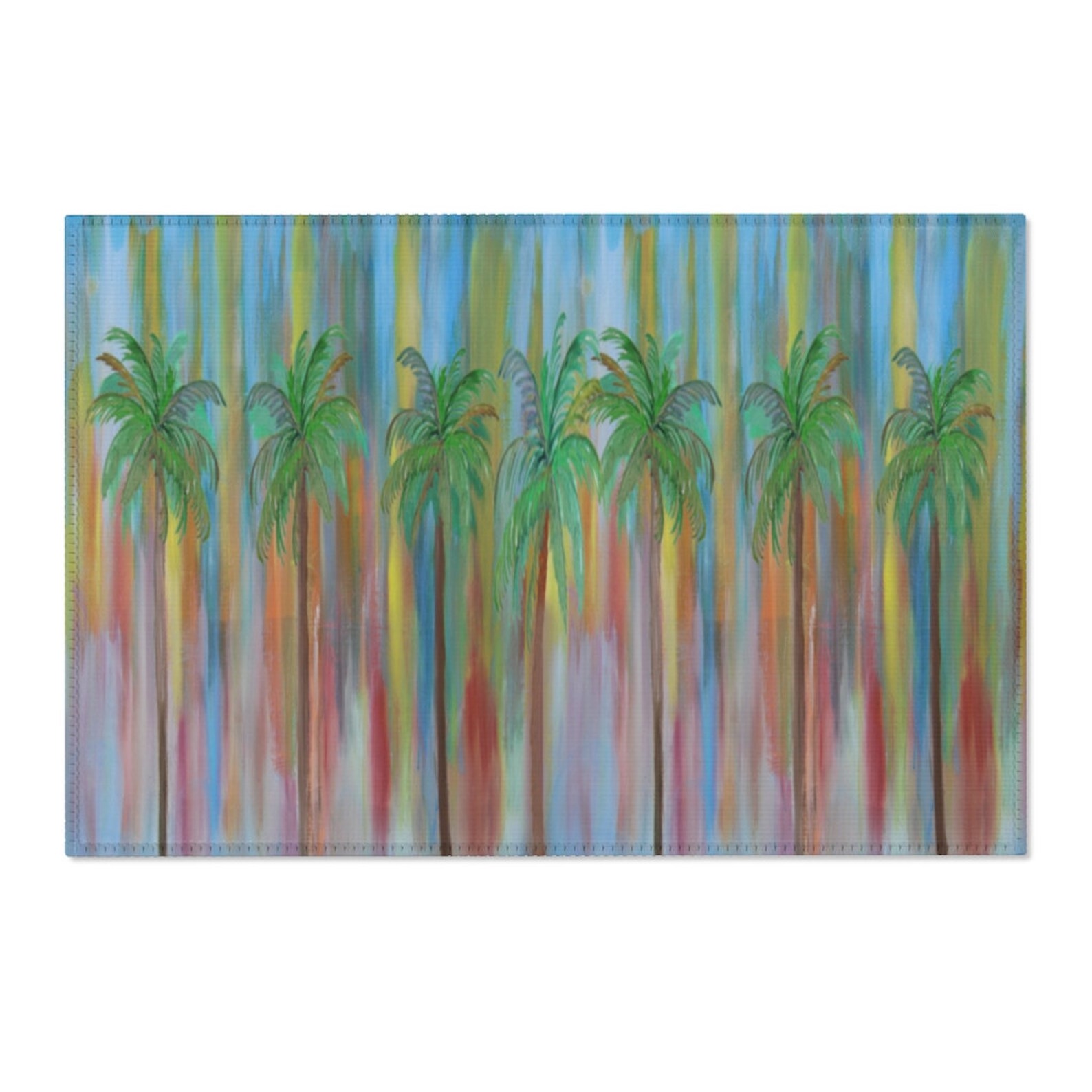 Palm Trees Tropical Home Indoor Area Rugs of My Art. - Etsy