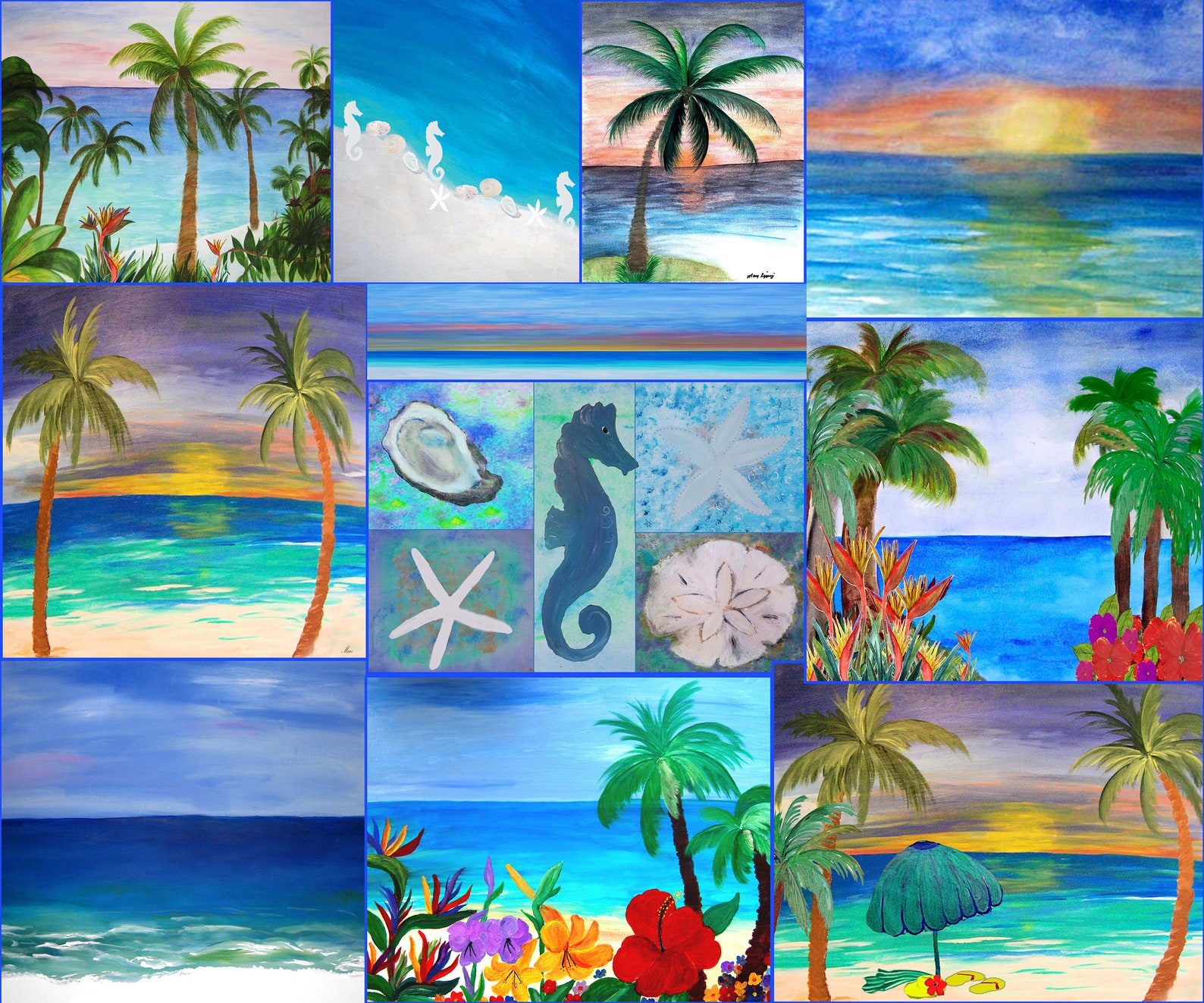 Coastal beach collage art throw blankets from my original art. | Etsy