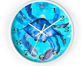 Blue Crab Clock - Etsy