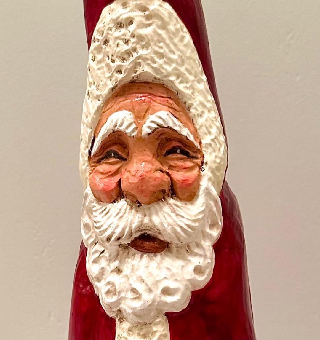 Hand Carved Cypress Knee Santa, Very Collectable, Original Signed Kathy ...
