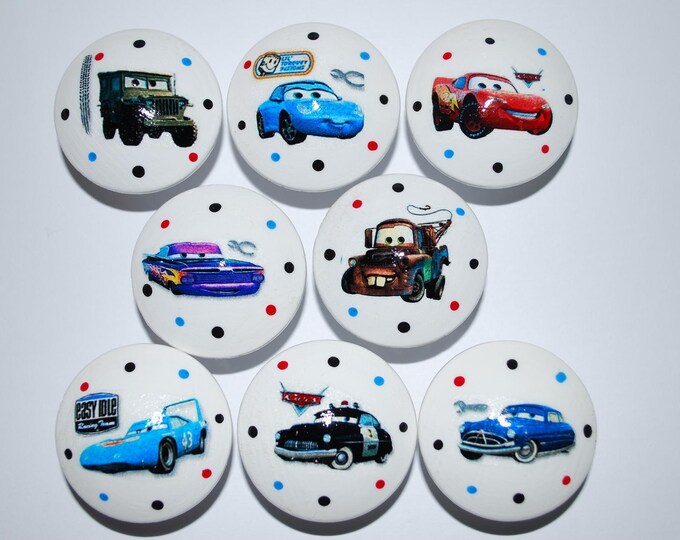 DISNEY PIXAR CARS KNOBS KIDS DRESSER DRAWER PULLS - SO CUTE - Etsy
