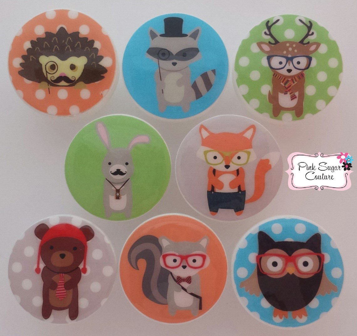 HIPSTER WOODLAND ANIMALS Friends Knobs 2 M2M Bedding Forest - Etsy