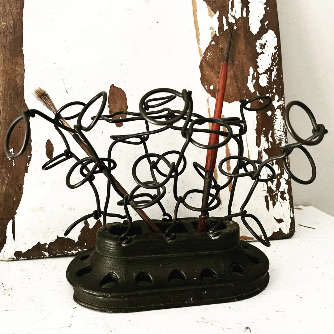 Antique Flower Frog, Lovely Shabby, Pens, Pencils Paint Brushes. - Etsy