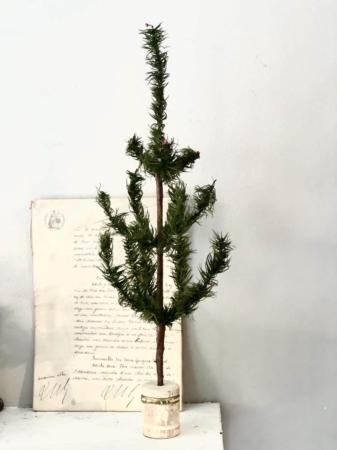 Antique Feather Tree, Feather Tree, Made in Germany, Christmas Feather ...