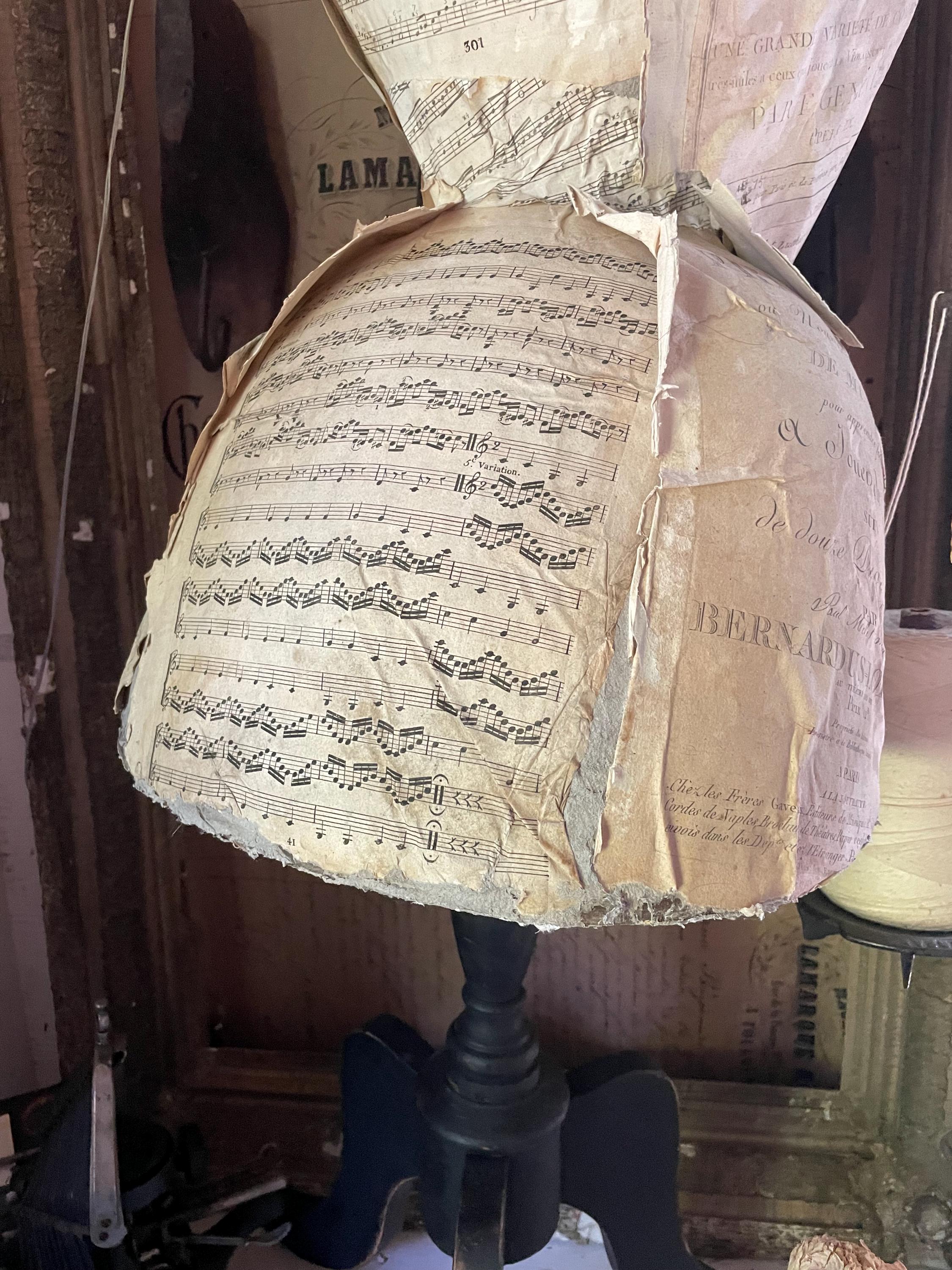 Rare Antique French Mannequin: 1700s Sheet Music Decor, Wasp Corset ...