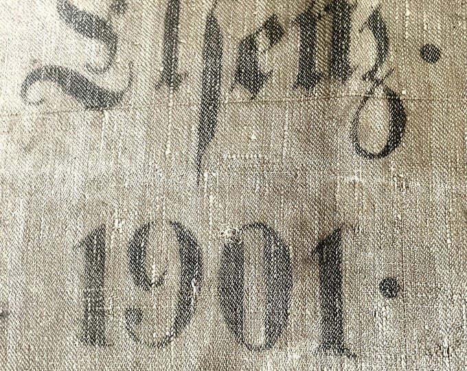 Antique German Grain Sack,1901 RARE Sack, With a Stripe, Wonderful ...